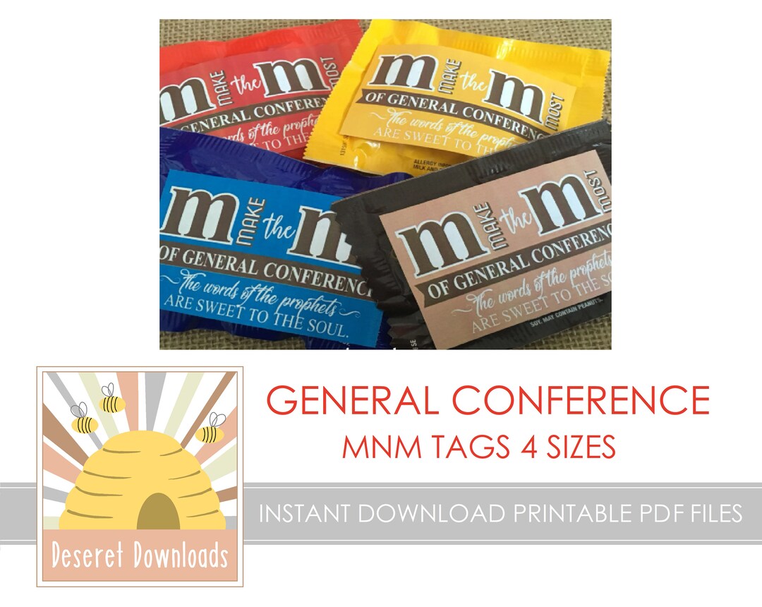 DIGITAL General Conference Treat Handout 4 Sizes Tags Labels Instant ...