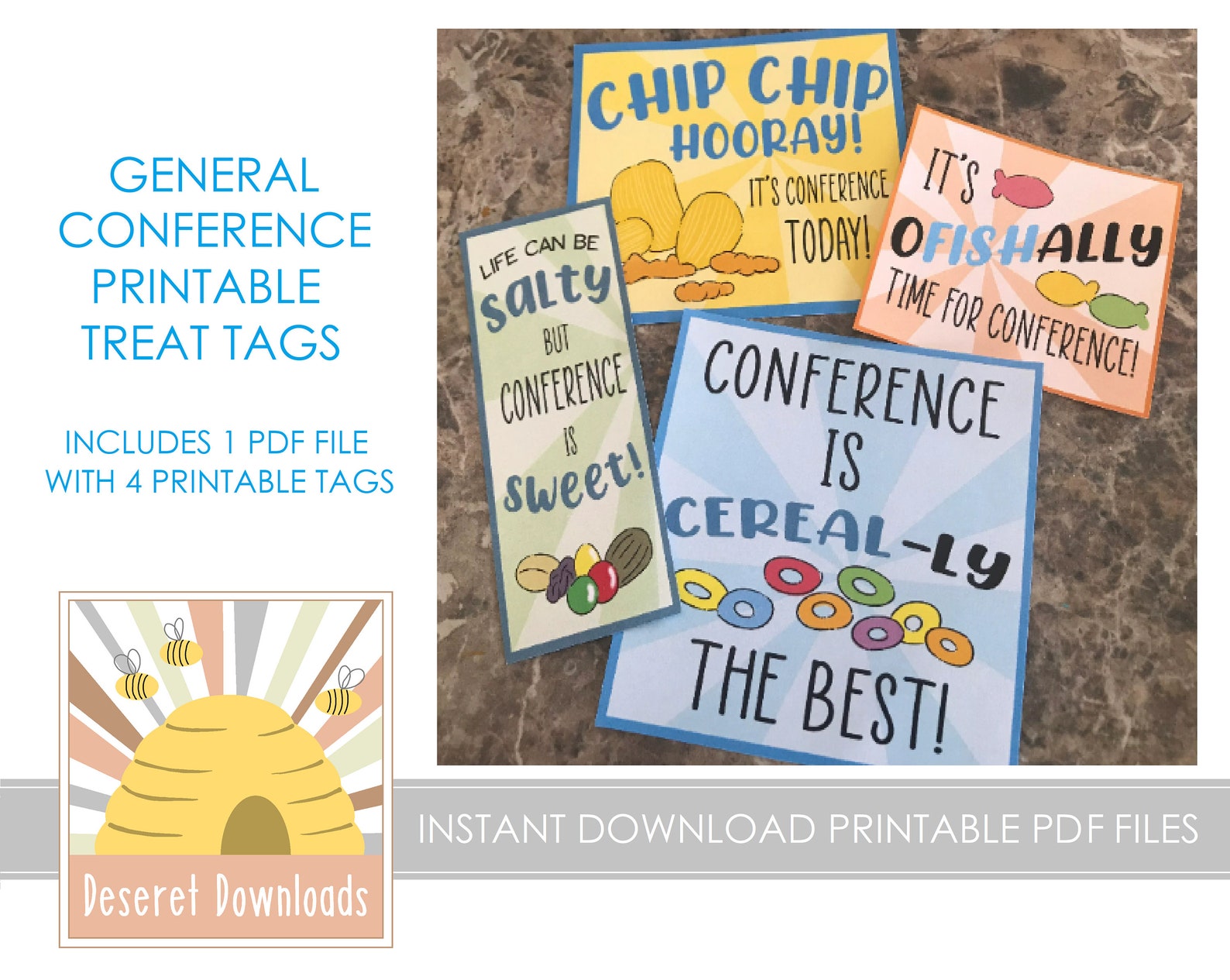 PRINTABLE Conference Tags Cute Instant Download Treats Activity General ...