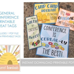 PRINTABLE Conference Tags Cute Instant Download Treats Activity General ...