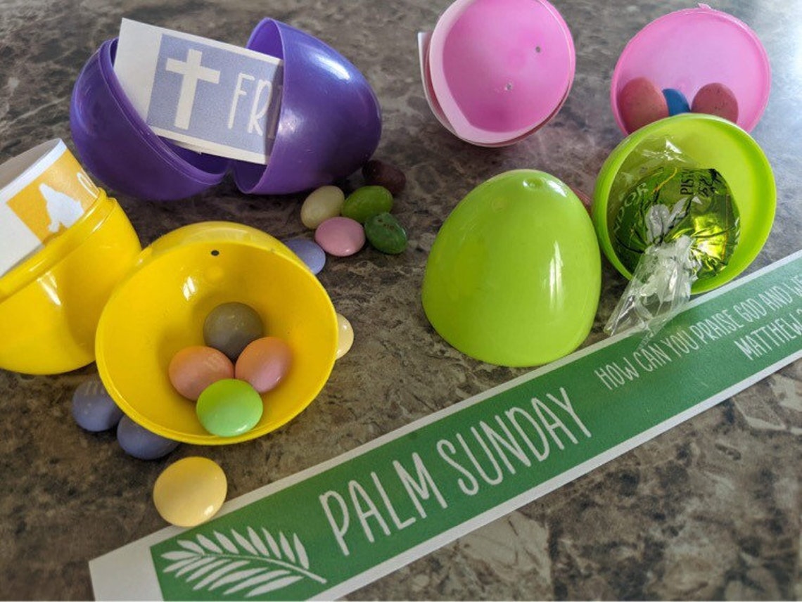 PRINTABLE Countdown EASTER Egg Activity Bible Jesus Last Week | Etsy