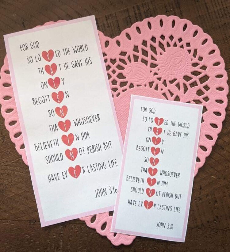 Digital Printable Bible Verse Valentine 3 SIZES Scripture - Etsy