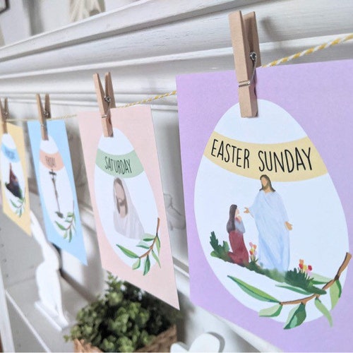 PRINTABLE Countdown EASTER Egg Activity Bible Jesus Last Week | Etsy