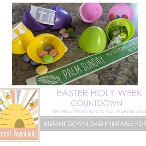 PRINTABLE Countdown EASTER Egg Activity Bible Jesus Last Week Christ ...
