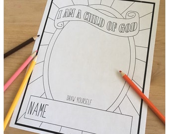 I Am a Child of God Coloring Sheet - Etsy