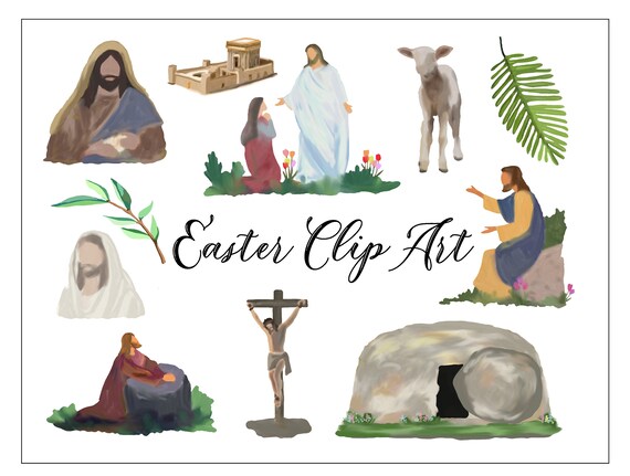 DIGITAL Clip Art Instant Download Religious Easter Jesus | Etsy