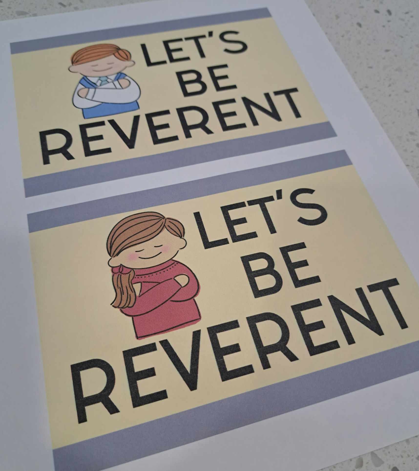 DIGITAL Reverence Tags and Signs for Primary Helpers Church Sunday ...