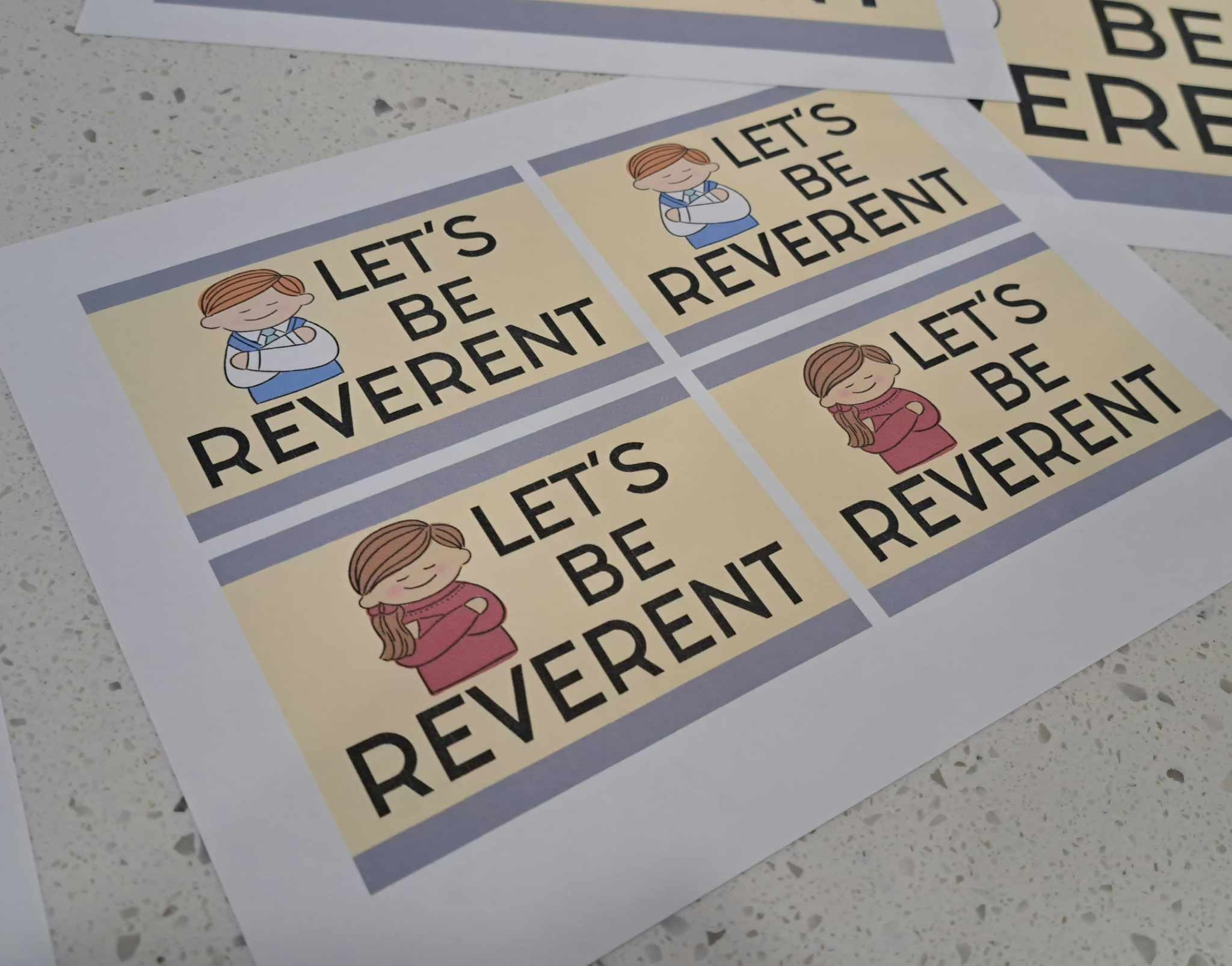DIGITAL Reverence Tags and Signs for Primary Helpers Church Sunday ...
