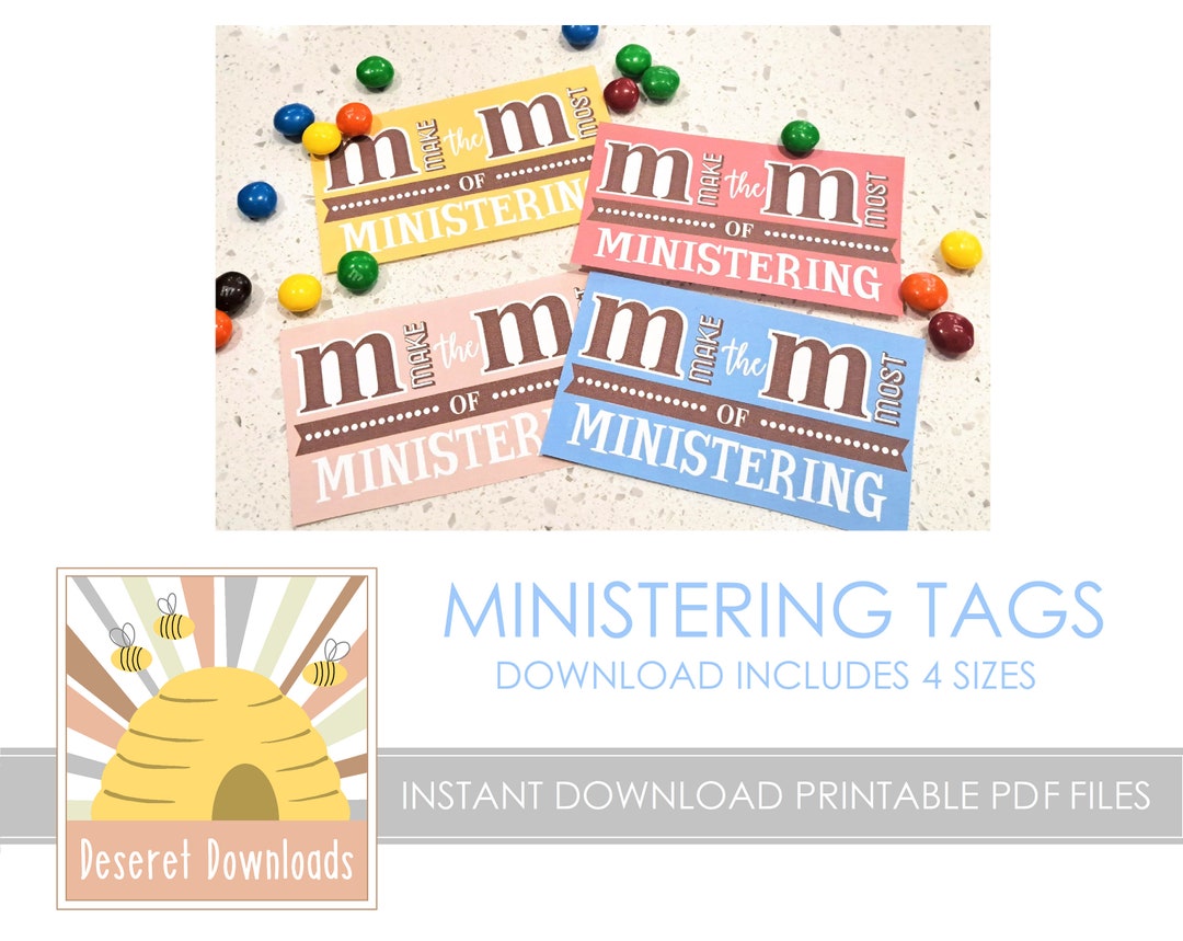 DIGITAL Ministering Treat Handout 4 Sizes Tags Labels Instant Download ...