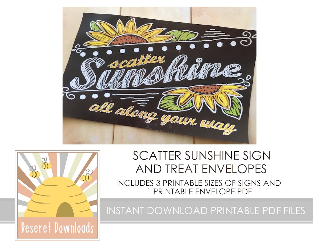 DIGITAL Scatter Sunshine All Along the Way Pdf Instant Download Sign ...