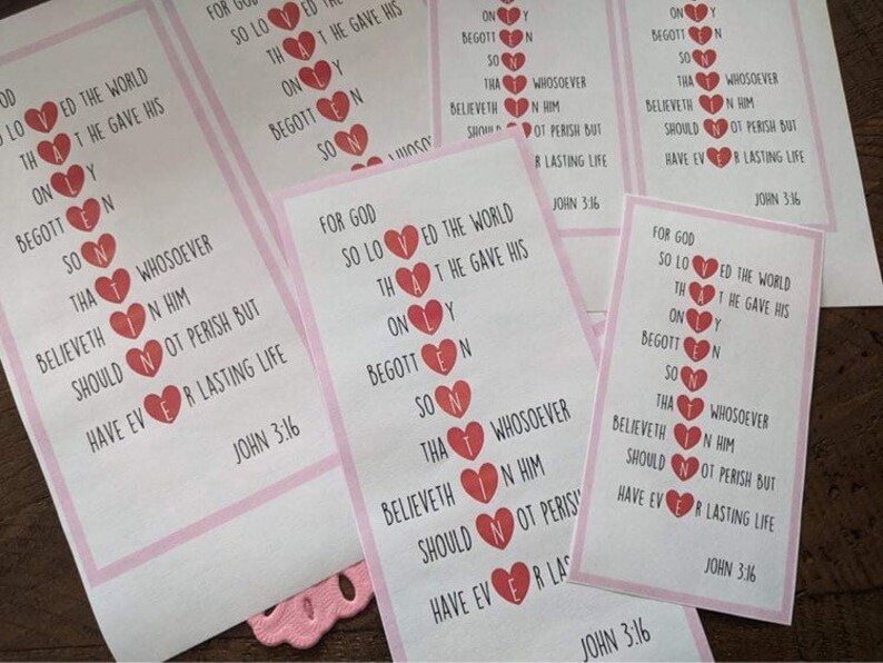 Digital Printable Bible Verse Valentine 3 SIZES Scripture Jesus Christ ...