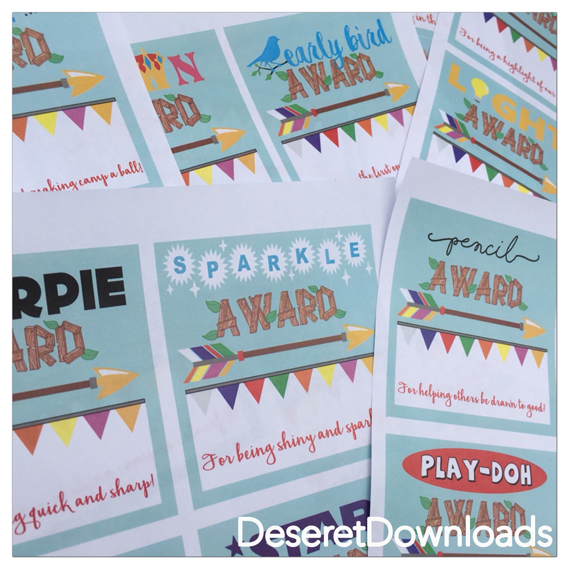 DIGITAL Camp Awards Non Food Set of 28 Awards Tags Instant Download ...