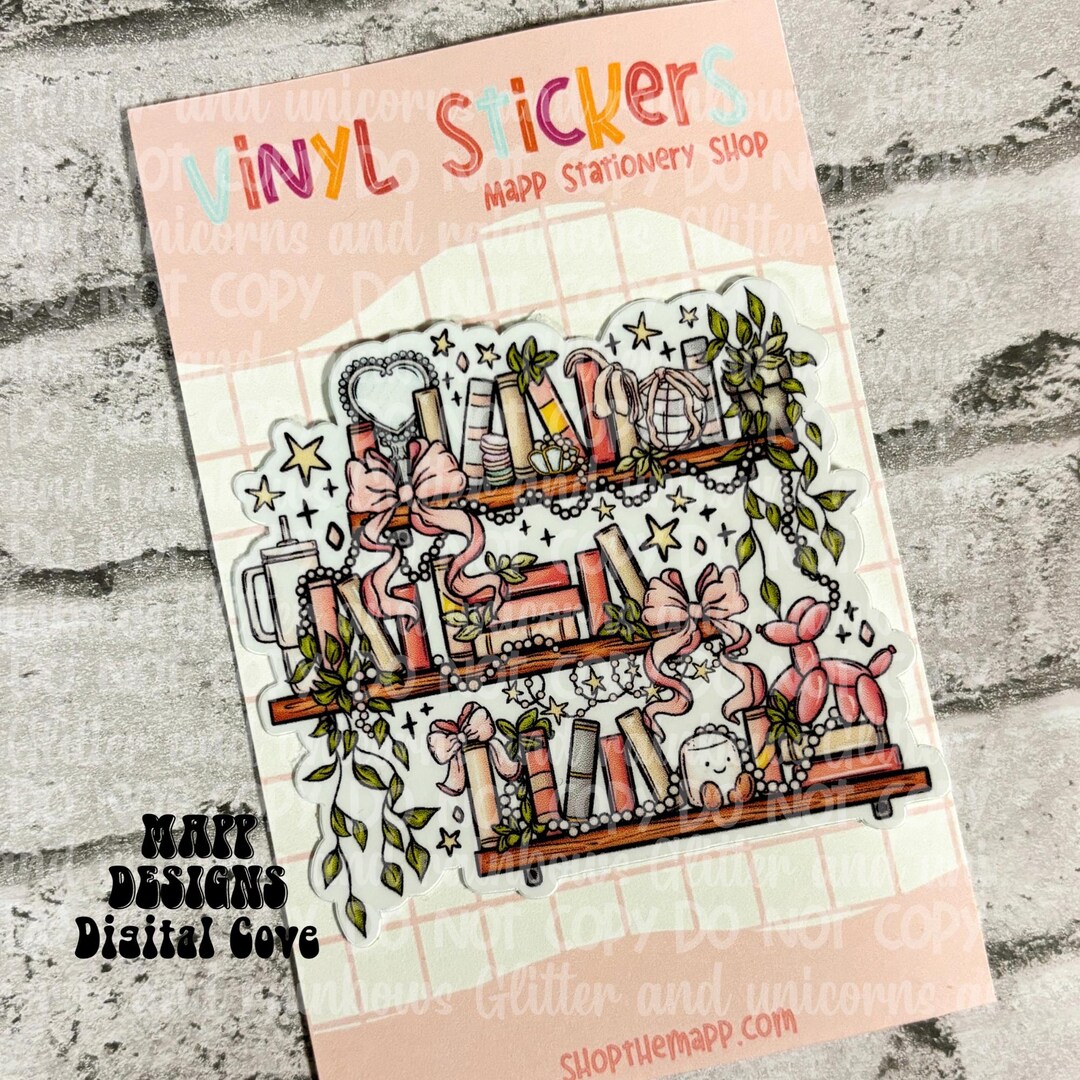 Book Vinyl Sticker, Bookish Vinyl Sticker, Reading Sticker, Book ...