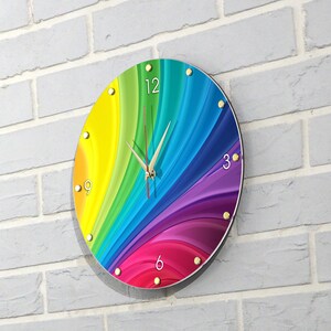 12 Inch Colorful Large Wall Clock, Wall Clock Silent Non Ticking ...