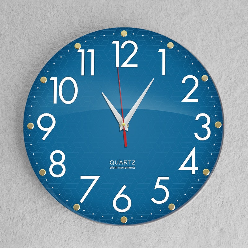 Blue Wall Clock - Etsy Australia