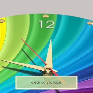 12 Inch Colorful Large Wall Clock, Wall Clock Silent Non Ticking ...
