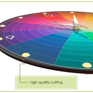Colorful wall clock color wheel clock acrylic clock unique | Etsy