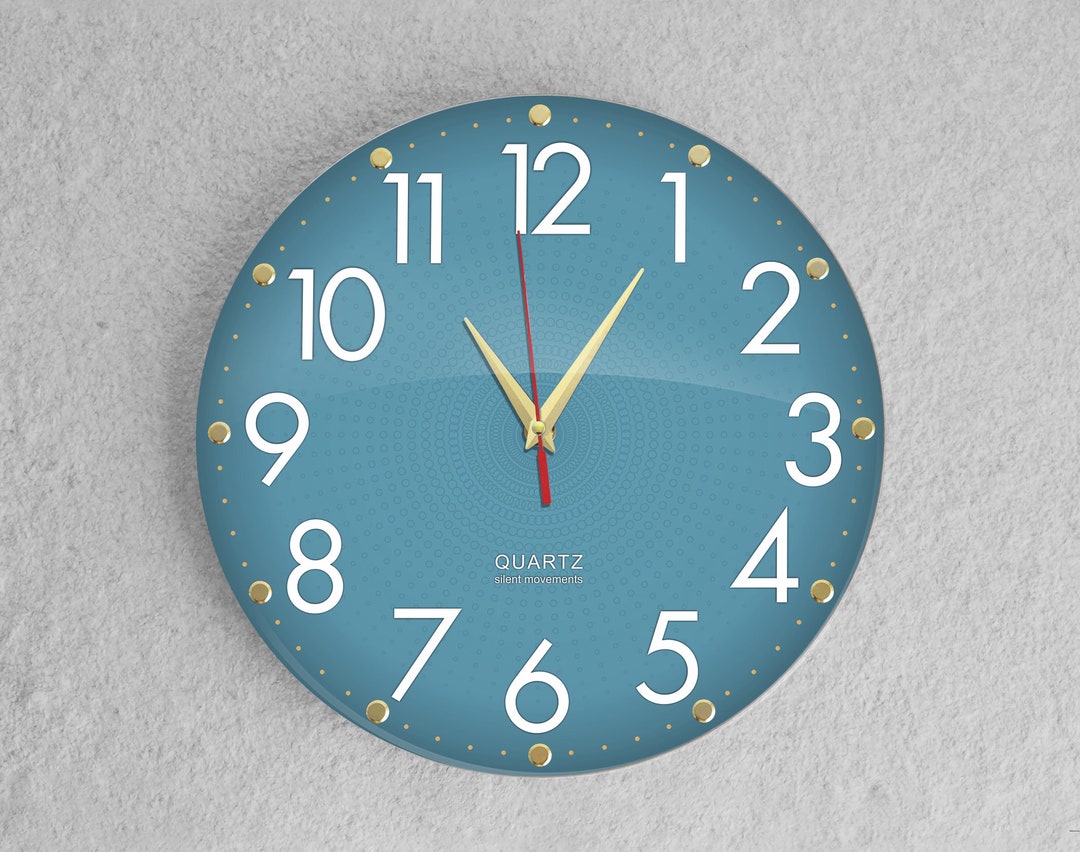 Ocean Colors 12 Inch Non-ticking Wall Clock, Silent Wall Clock, Living ...
