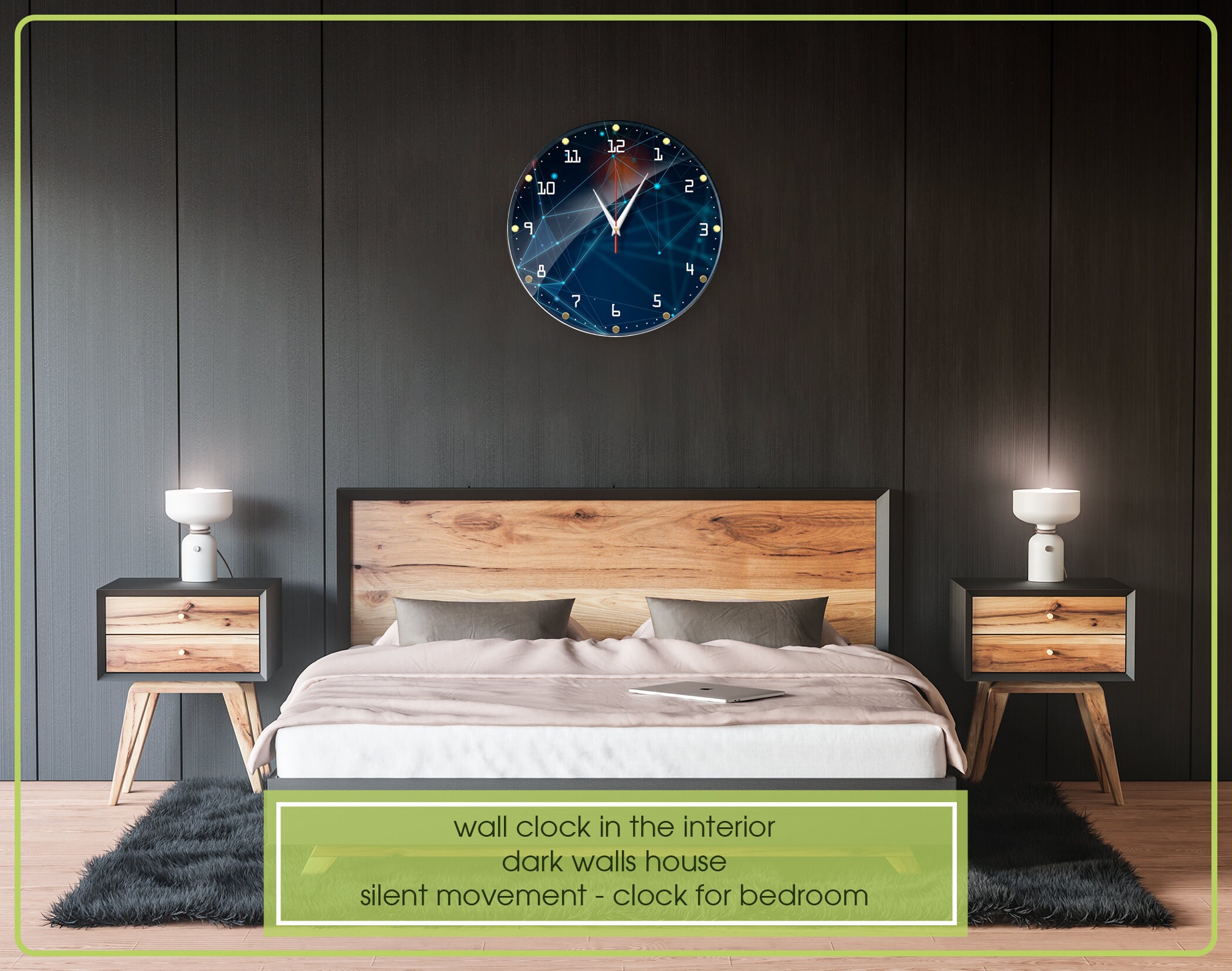 Colorful Wall Clock Color Space Clock Clock With Numbers | Etsy