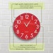 Red Colors Living Room Clock 12 Inch Modern Wall Clock Silent - Etsy
