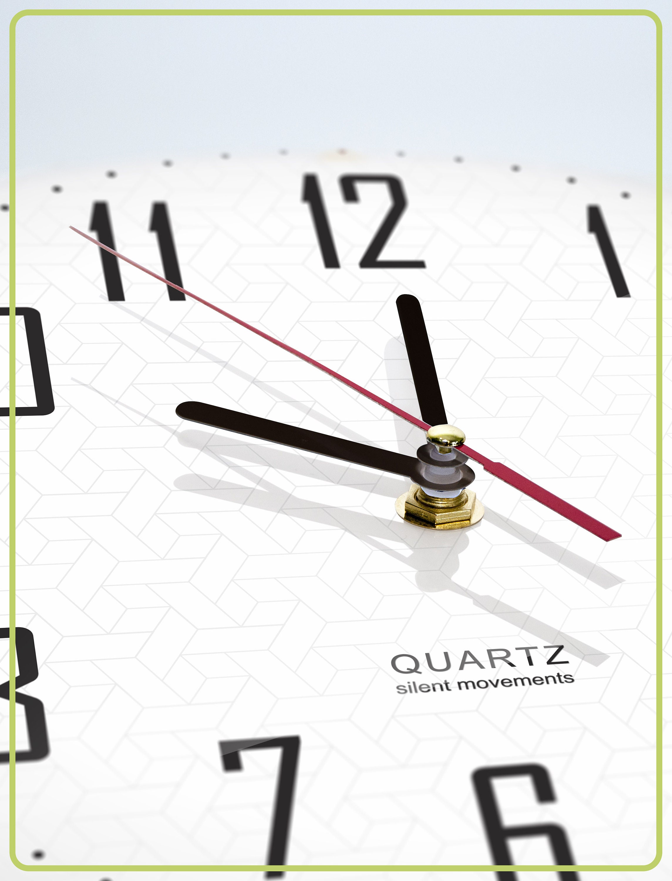 White Non-Ticking Wall Clock silent wall clock Living Room | Etsy