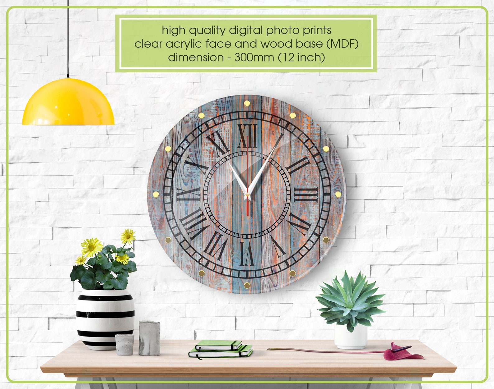 Rustic Wall Clock Farmhouse Decor Uttermost Stile Wall Clock - Etsy