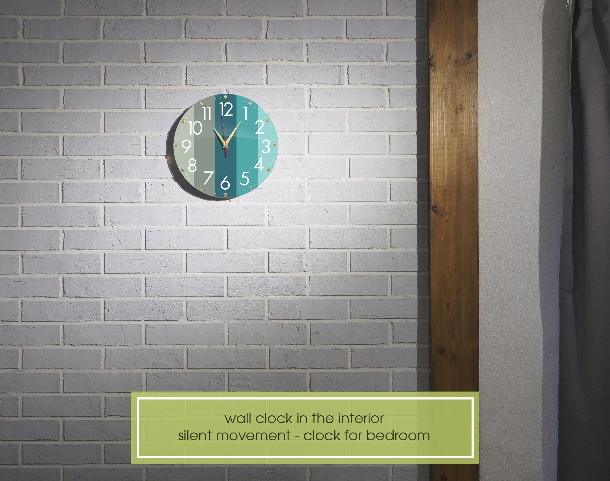 Wall Clock With Numbers Pastel Colors of the Seawateraqua - Etsy