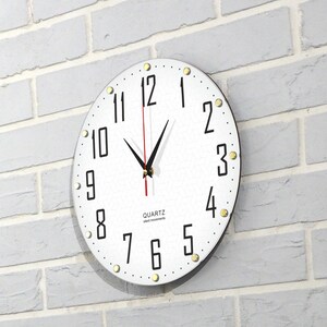 White Non-ticking Wall Clock, Silent Wall Clock, Living Room, Bedroom ...