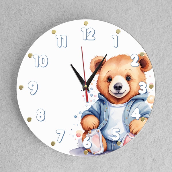 Teddy Bear Wall Clock - Etsy
