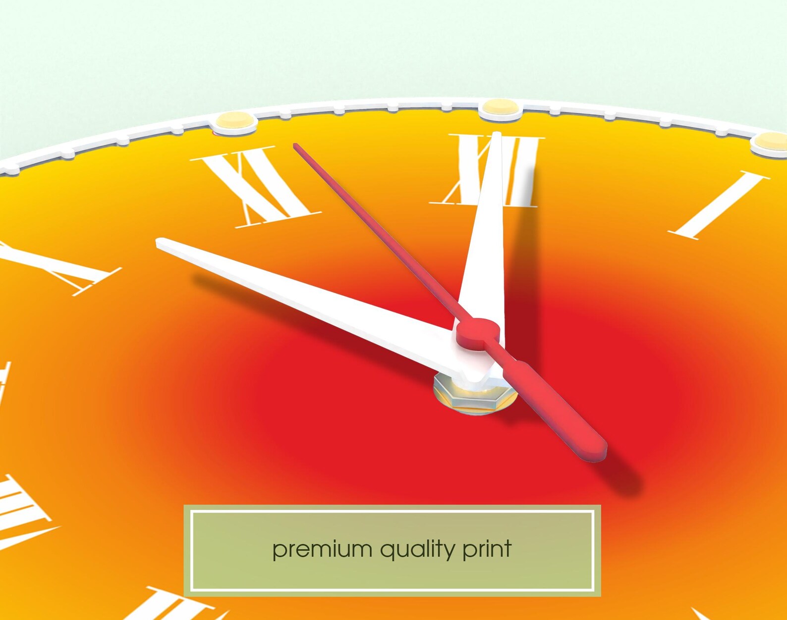 Sunset Round Wall Clock, Living Room Art, Non-ticking 12 Inch With ...
