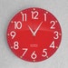 Red Colors Living Room Clock 12 Inch Modern Wall Clock Silent - Etsy