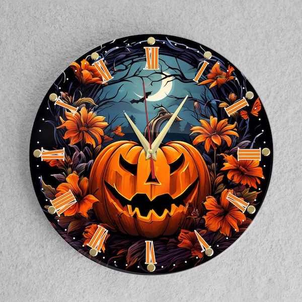 Halloween Clock - Etsy