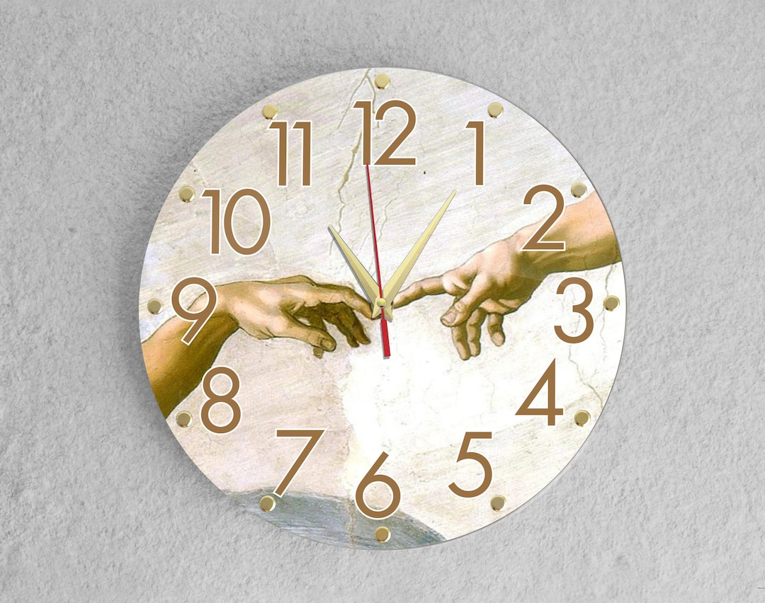 Rustic Wall Clock, Creation of Adam Home Decor, Silent 12-inch - Etsy