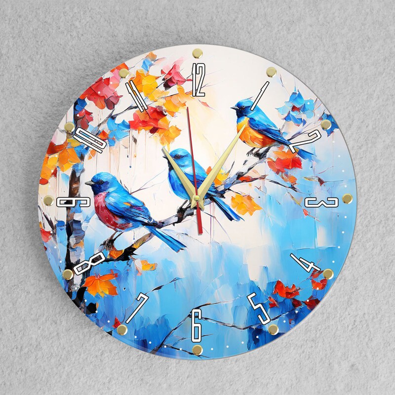 Birds Wall Clock - Etsy