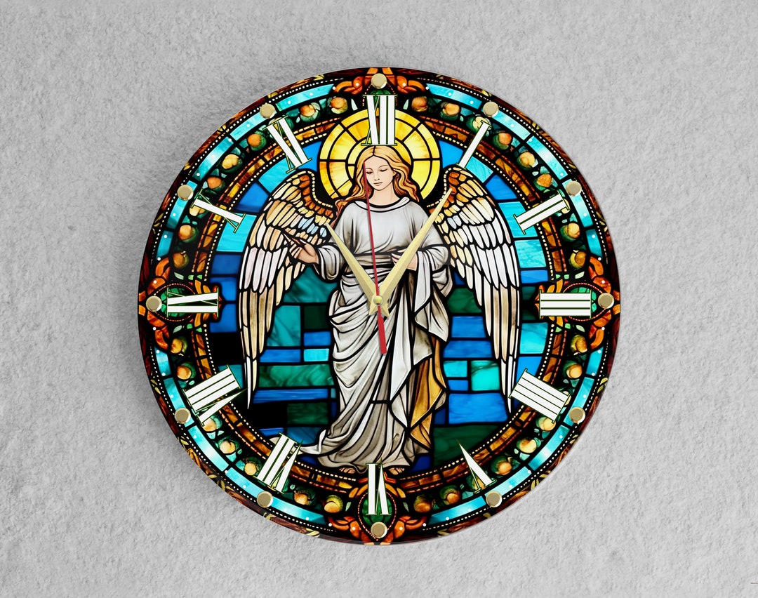 Guardian Angel Acrylic Wall Clock: Religious Home Decor - Etsy