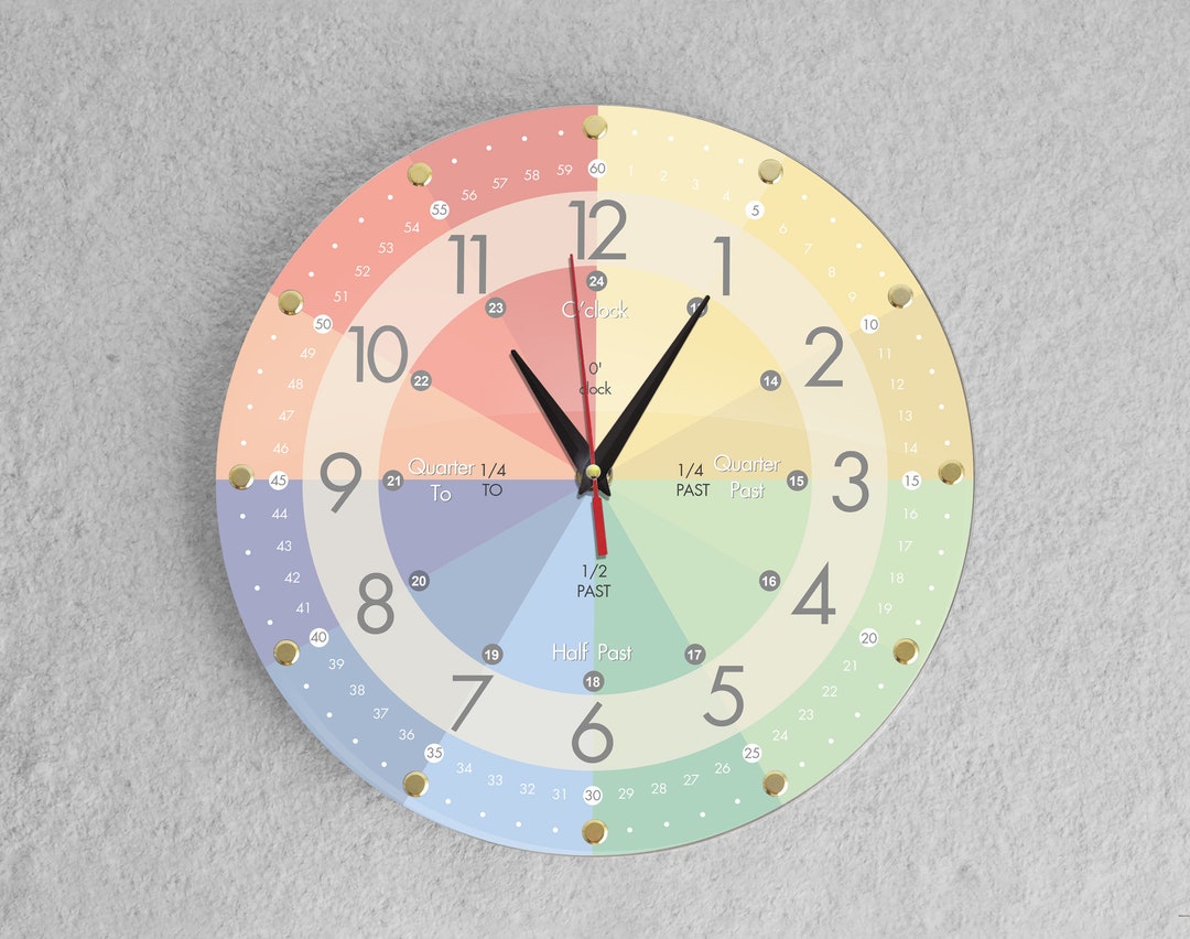 Easy to Read Teaching Large Clock Educational Tool for Homeschool ...