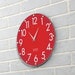 Red Colors Living Room Clock 12 Inch Modern Wall Clock Silent - Etsy
