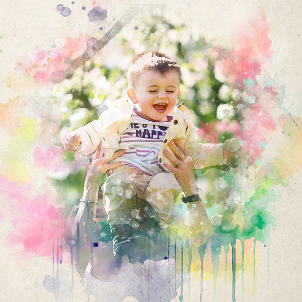 Watercolor Children - Etsy