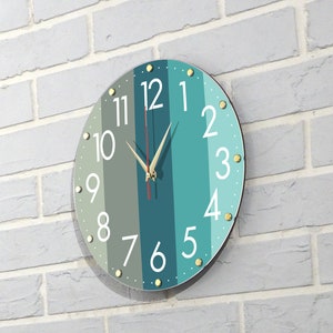 Wall Clock With Numbers, Pastel Colors of the Sea\water\aqua, Color ...