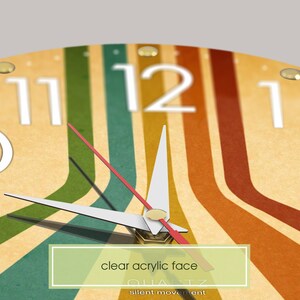Numbers Bright Color Dial Face Wall Clock, Retro Wall Clock Non-ticking ...