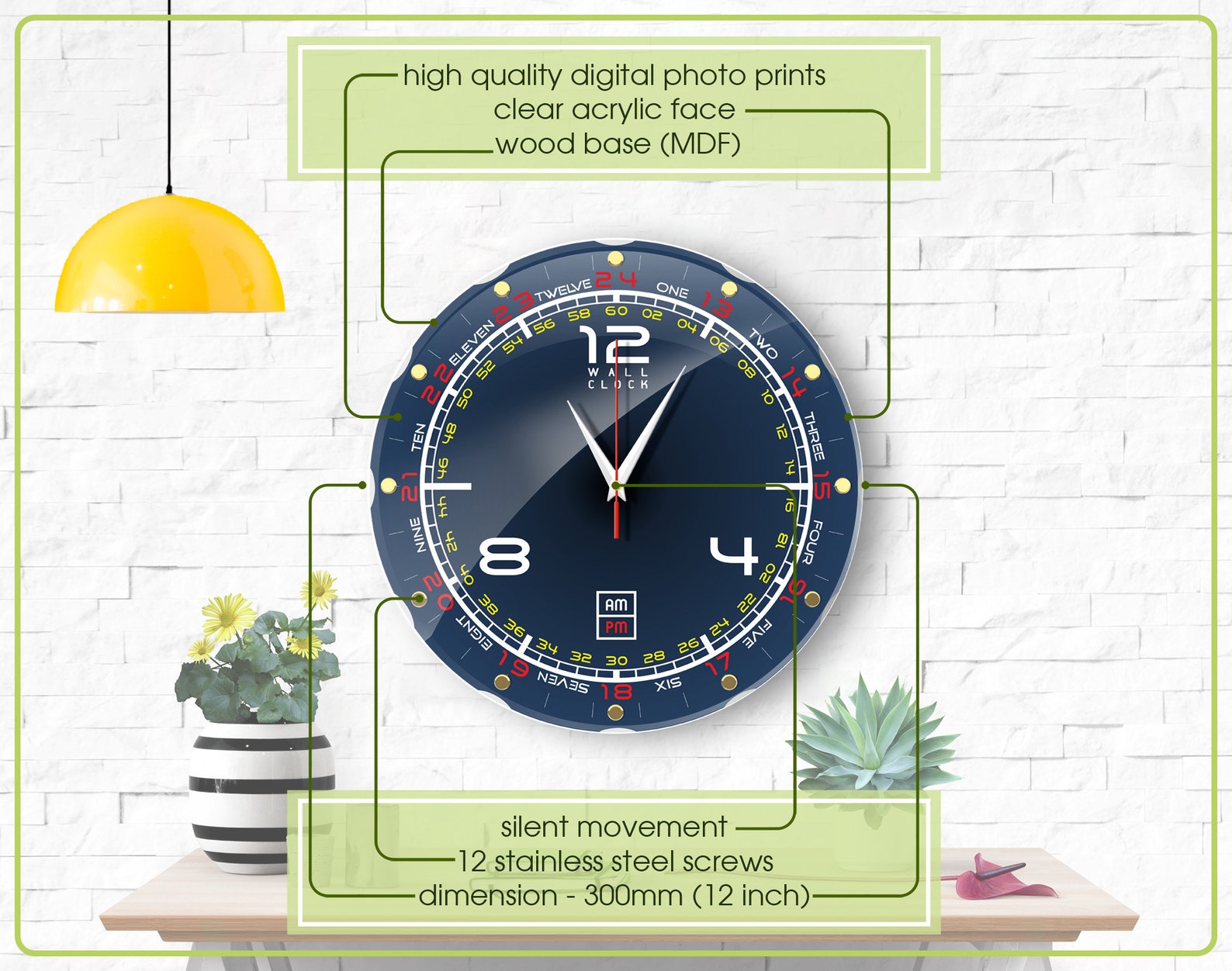 United States Army Wall Clock chronometer style quiet wall | Etsy