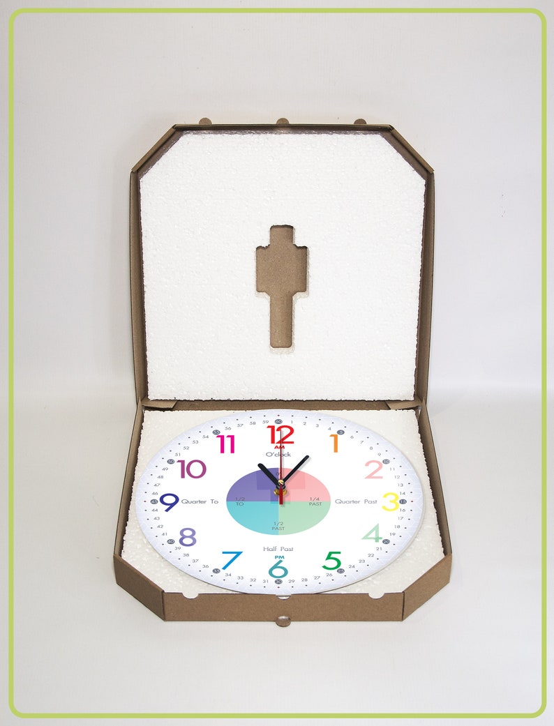 Telling Time Teaching Clock Kids Room Playroom Décor Analog | Etsy