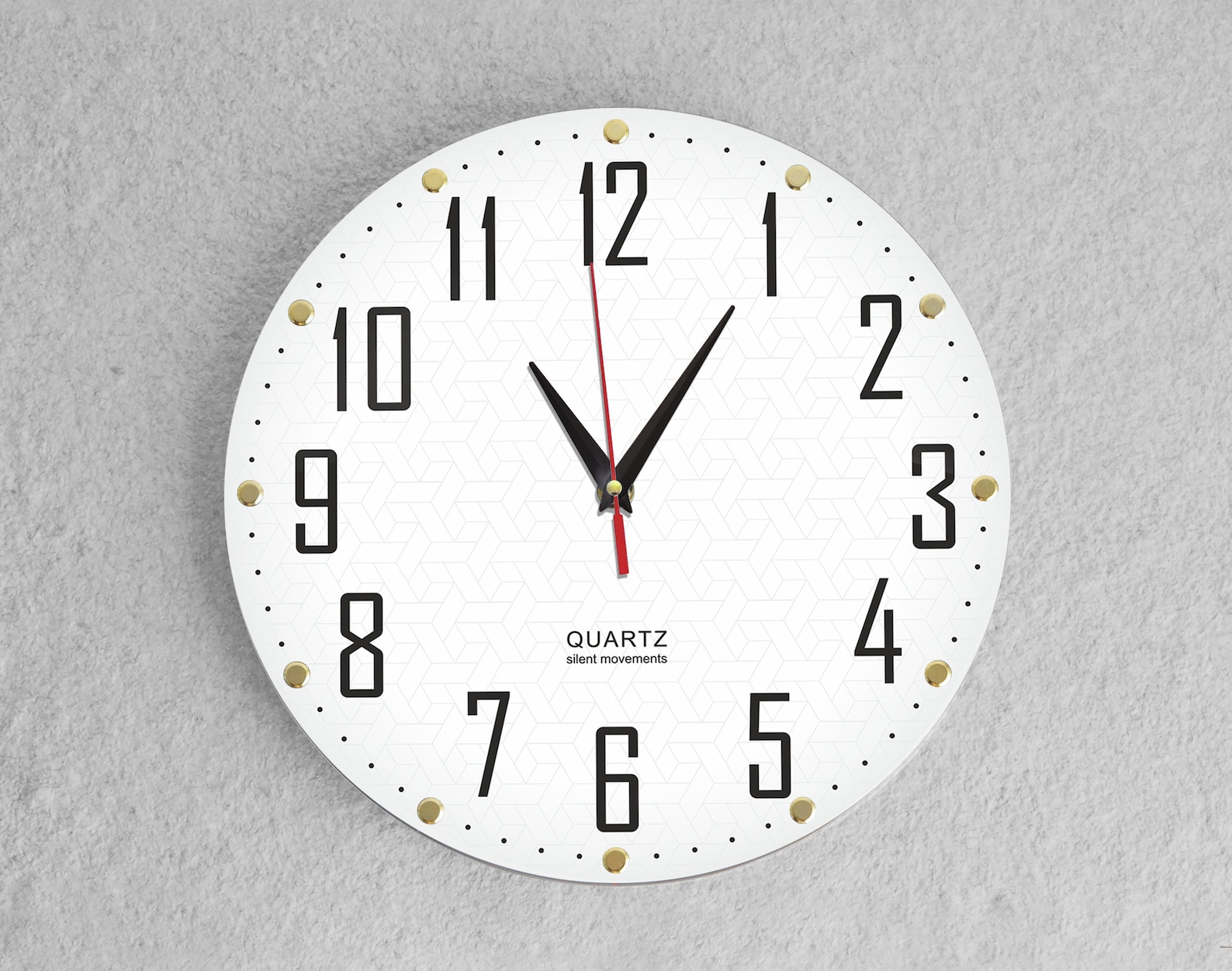 White Non-ticking Wall Clock Silent Wall Clock Living Room - Etsy