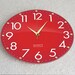 Red Colors Living Room Clock 12 Inch Modern Wall Clock Silent - Etsy