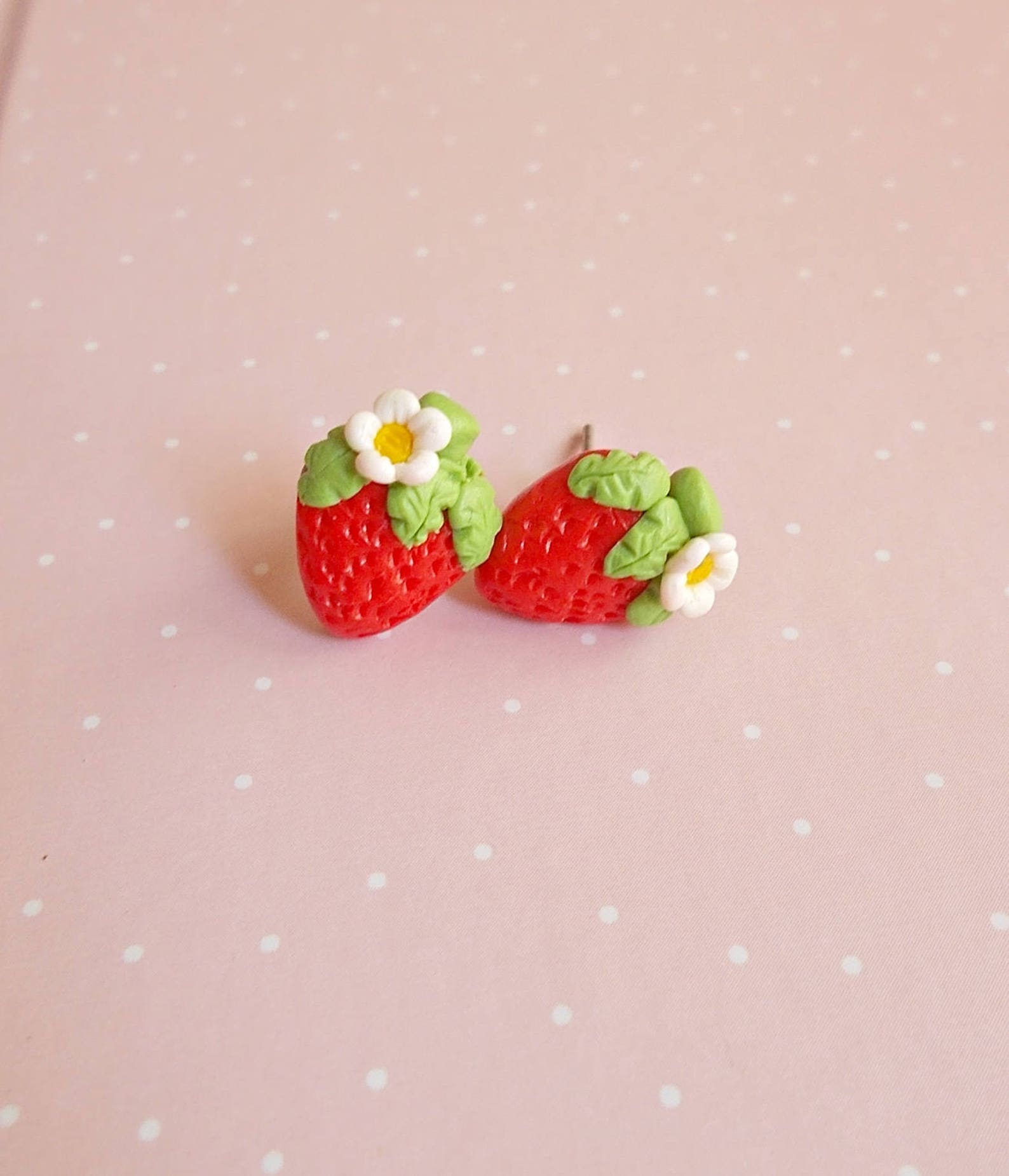 Strawberry Earring Strawberry Stud Earring Strawberry Jewelry - Etsy UK