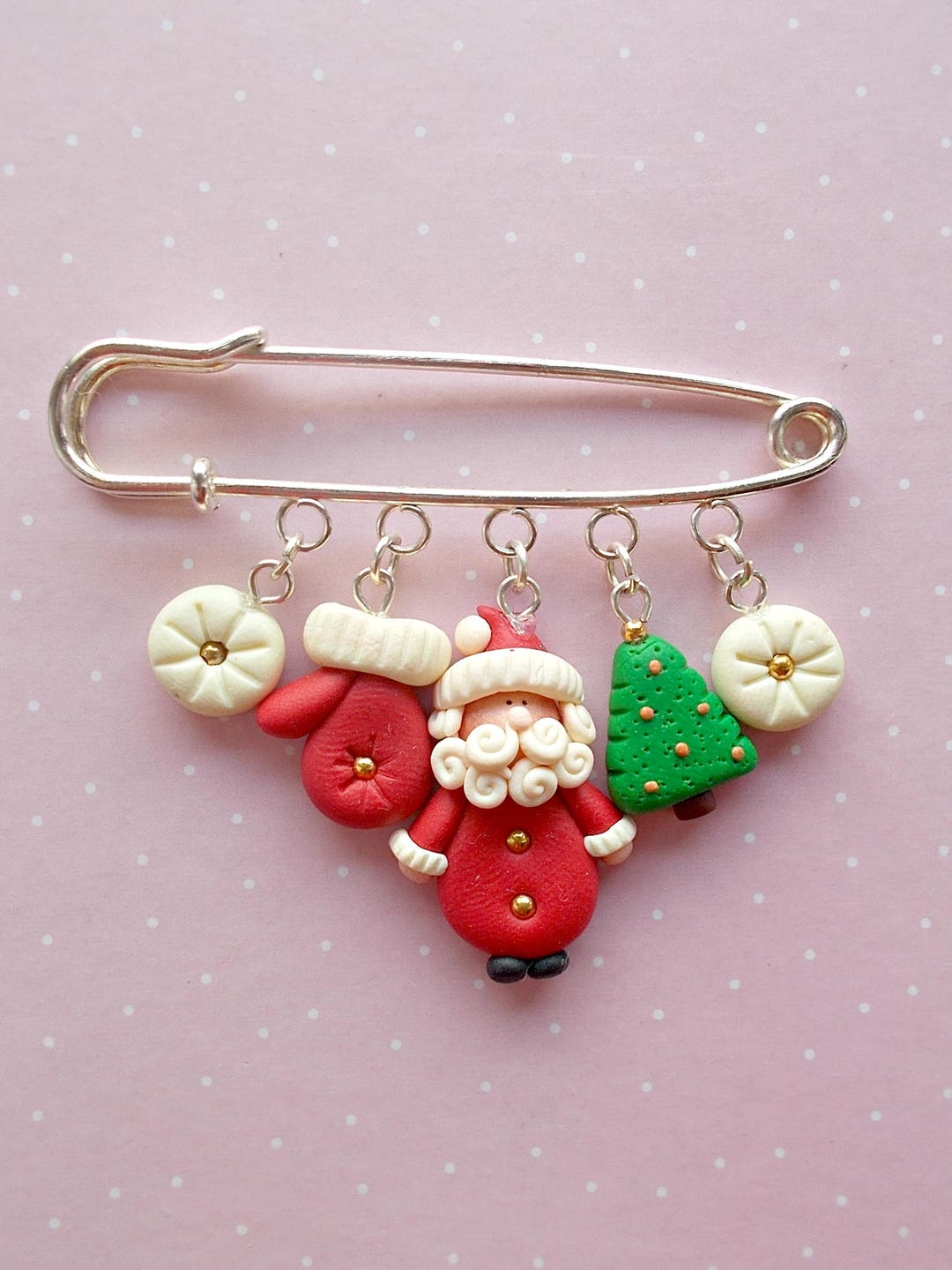 Christmas Jewelry Christmas Brooch Santa Pin Christmas - Etsy