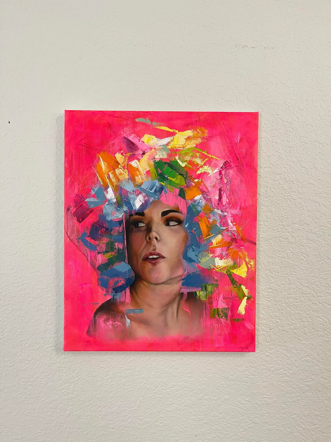 Colorful Abstract Portrait Oil Painting - Etsy