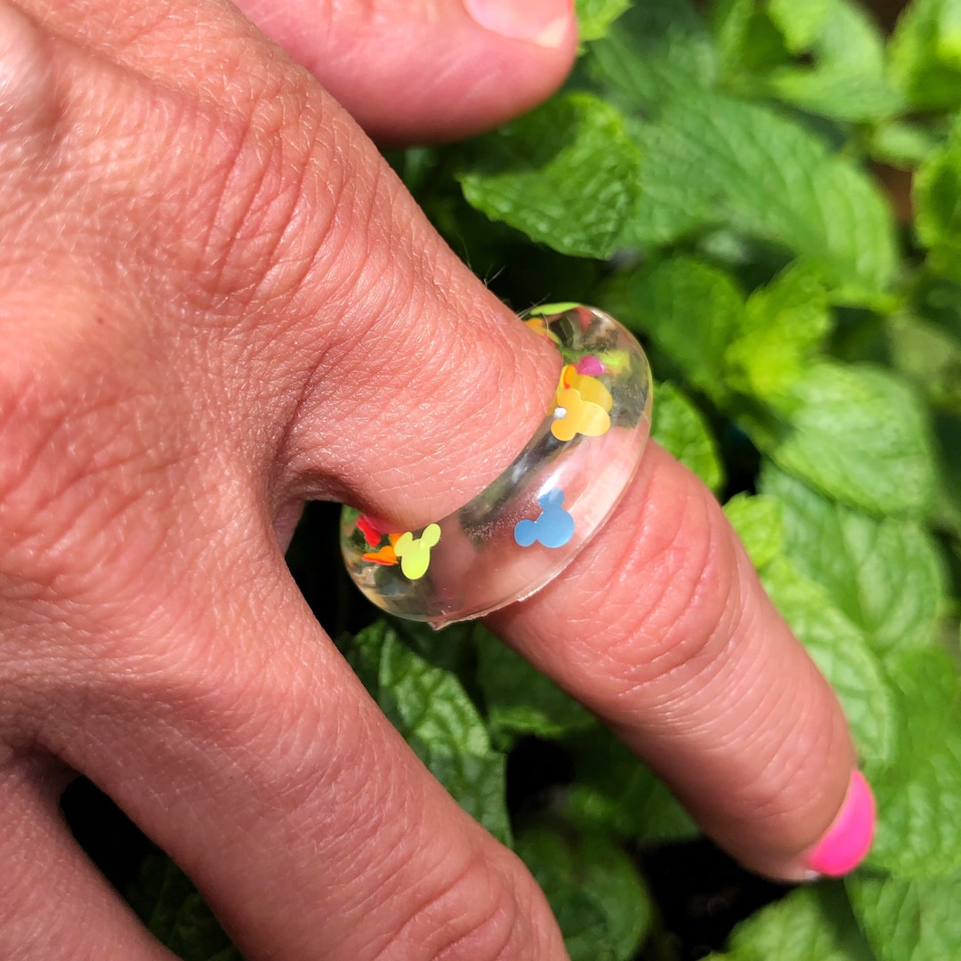Disney Mickey Mouse Icon Resin Ring, Handcrafted Gift and Park ...