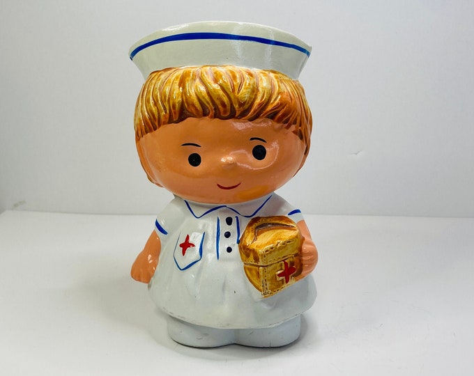 Nurse Plaster Bank, Blond Haired Nurse Bank, Nurse Figurine Bank - Etsy