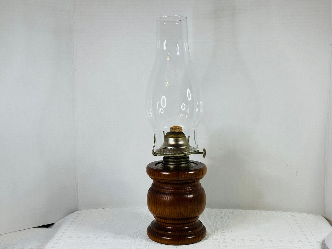 Kaadan Wood Base Oil Lamp, Wood Oil Lamp, Kaadan Oil Lamp, Wooden Base ...