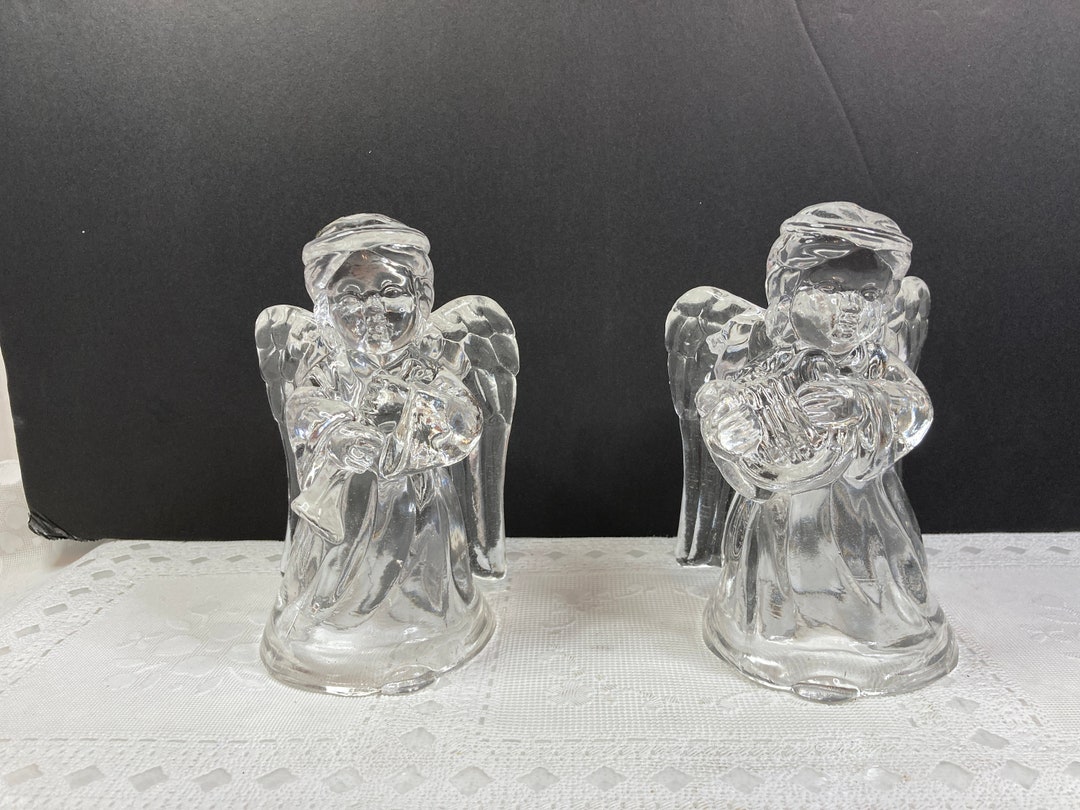Centurion Glass Angel Candleholders, Christmas Angel Candleholders ...